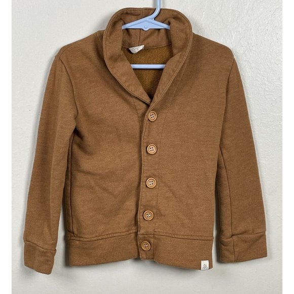 Jackets & Coats | Lulu Roo Boy Boutique Brown Rust Brown Button Terry ...